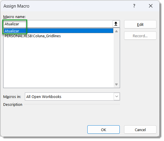 Como atribuir macros a botões ou formas no Excel